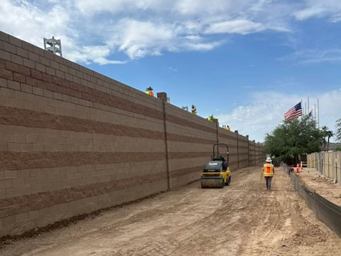 Pluto BESS – Sound Wall Construction - Prism Masonry